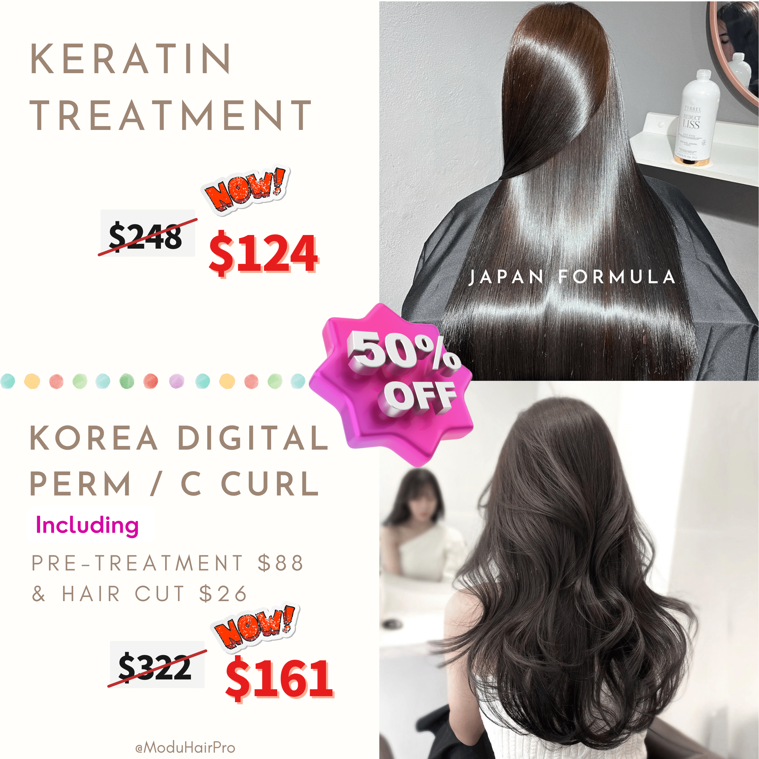 Singapore Salon Full Hair Treatment - Modu Hair Pro